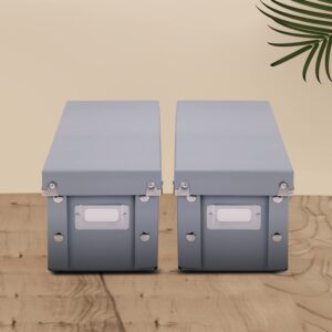 Snap-N-Store CD Storage Box - Pack of 1/2 - Durable Disc Holder with Lid to Store for Discs (2 Pack - CD, Ultimate Gray)