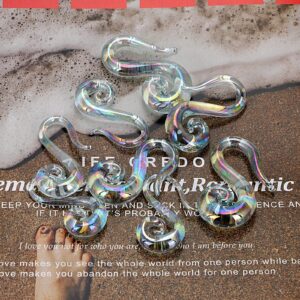 Stuppendux Seahorse Shape Ear Glass Spiral Tapers Plugs Tunnels Expander Hanger Gauges Earrings Stretching Body Piercings Jewelry Gauges 8g 3MM