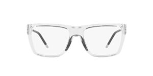 oakley men's ox8028 nxtlvl square prescription eyewear frames, polished clear/demo lens, 58 mm