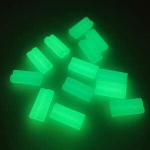 MEEYO 30pcs Fishing Glow Stick Clips Fishing Tube Connectors Rod Tip Glow Fluorescent Sticks Clip Holder for Rod Top Glow Stick Fixed