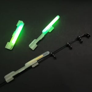 MEEYO 30pcs Fishing Glow Stick Clips Fishing Tube Connectors Rod Tip Glow Fluorescent Sticks Clip Holder for Rod Top Glow Stick Fixed