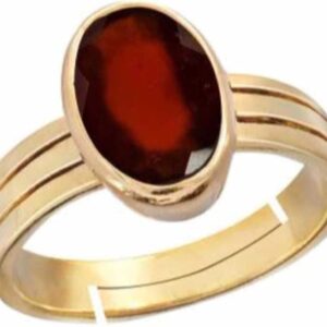 Kevat Gems Natural Certified Hessonite Garnet/Gomed 4.00-11.00 Ct. Gemstone Unisex Ring in Panchadhatu (Cooper),Birthstone Jewelry (6.00 Ct., Women)