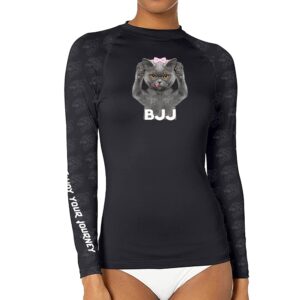 choo women's cat moisture wicking undershirt jiu jitsu no gi base layers, small