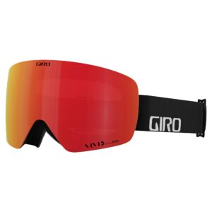 giro contour rs asian fit snow ski goggles - for men & women - black wordmark strap w/vivid ember/vivid infrared lenses