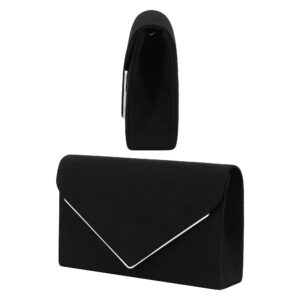 Naimo Suede Evening Bag Clutch Handbag Velvet Flap Envelope Clutches Wedding Party Prom Bridal Purse