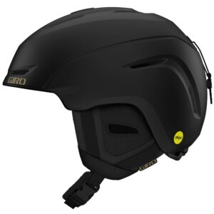 giro avera mips ski helmet - snowboard helmet for women & youth - matte black/gold - size s (52-55.5cm)