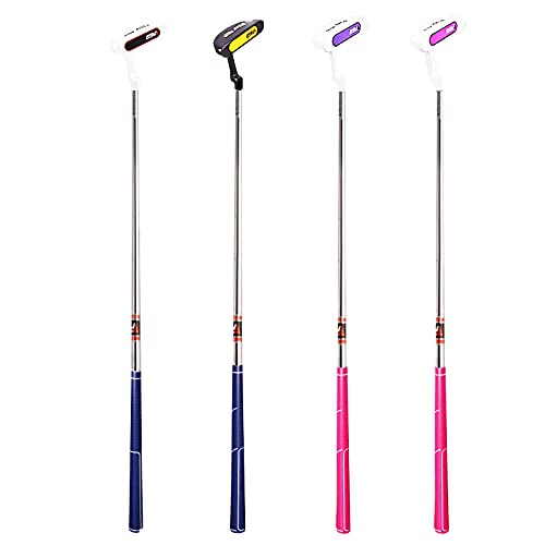 Kids Golf Putter Right Handed Stainless Steel Rio Beginners Practice Junior Golf Clubs for 3-12 Years 24''-28'' (White&Pink,5-8Y)