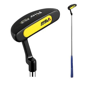 kids golf putter right handed stainless steel rio beginners practice junior golf clubs for 3-12 years 24''-28'' (black&yellow,8-12y)