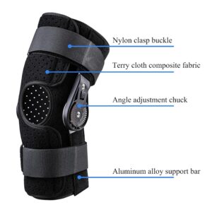 XJJY Adjustable Medical Knee Brace Postoperative Orthosis Knee Joint Support Ligament Sport Injury Orthopedic Splint After Surgery,Standard Style,Small