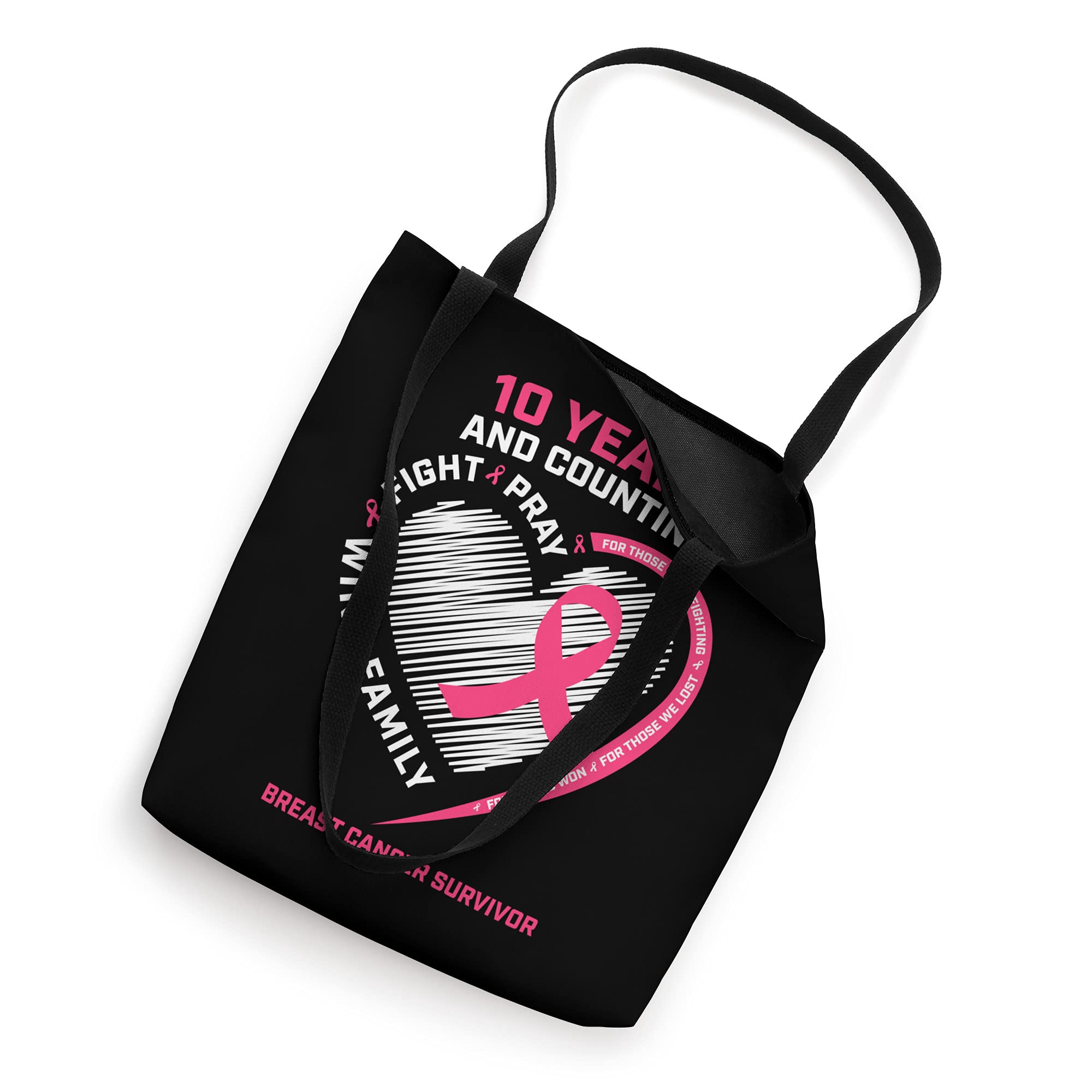 10 Years Cancer Free Gifts 10 Year Breast Cancer Survivor Tote Bag