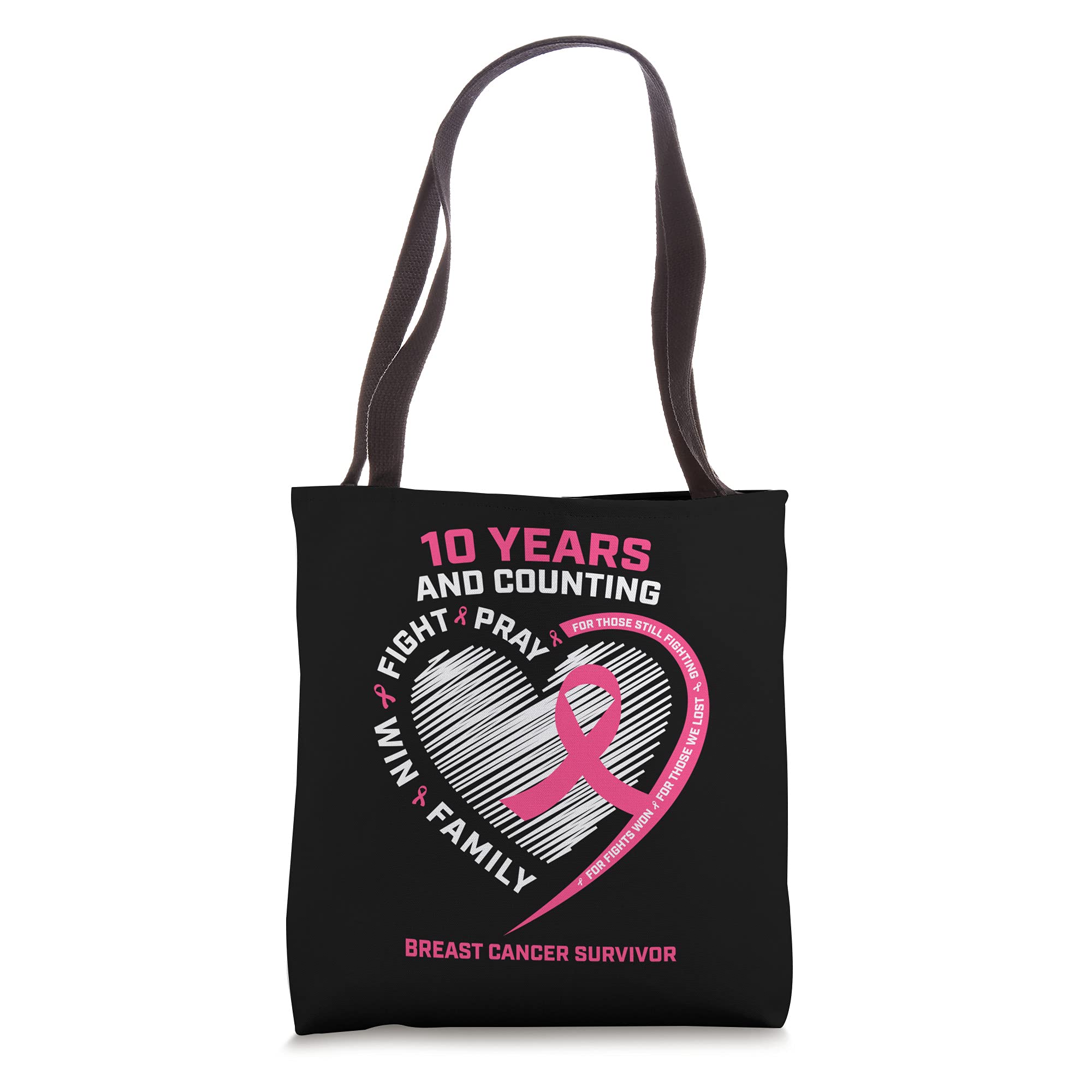 10 Years Cancer Free Gifts 10 Year Breast Cancer Survivor Tote Bag