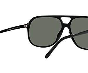 Ray-Ban RB2198 Bill Square Sunglasses, Black/Polarized Green, 60 mm