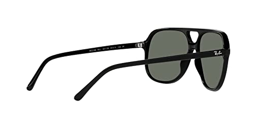 Ray-Ban RB2198 Bill Square Sunglasses, Black/Polarized Green, 60 mm