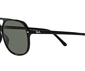 Ray-Ban RB2198 Bill Square Sunglasses, Black/Polarized Green, 60 mm