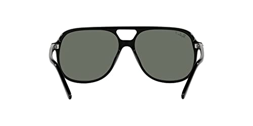 Ray-Ban RB2198 Bill Square Sunglasses, Black/Polarized Green, 60 mm