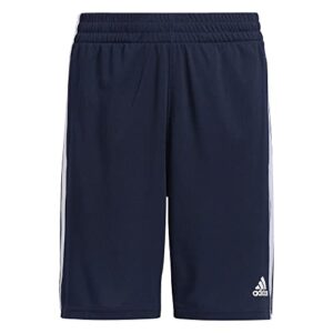 adidas boys' adi classic 3-stripe shorts, collegiate navy, 4