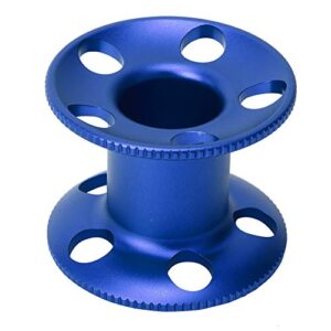 empty underwater compact size finger spool, finger spool reel, easy to use line tool for snorkeling freediving(blue)