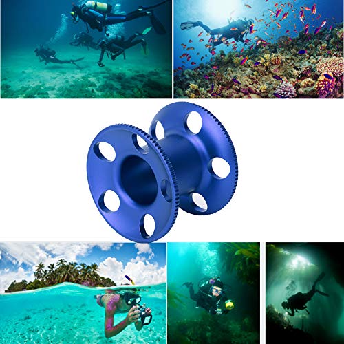 Empty Underwater Compact Size Finger Spool, Finger Spool Reel, Easy to Use Line Tool for Snorkeling Freediving(blue)