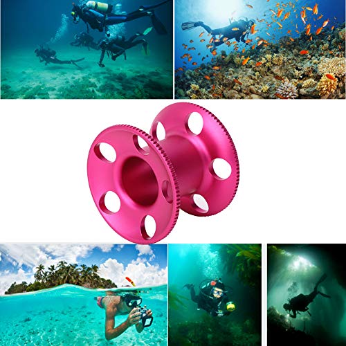 Empty Underwater Compact Size Finger Spool, Finger Spool Reel, Easy to Use Line Tool for Snorkeling Freediving(red)