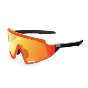 koo spectro sunglasses i performance eyewear for road, triathlete & cyclocross sports - orange fluo