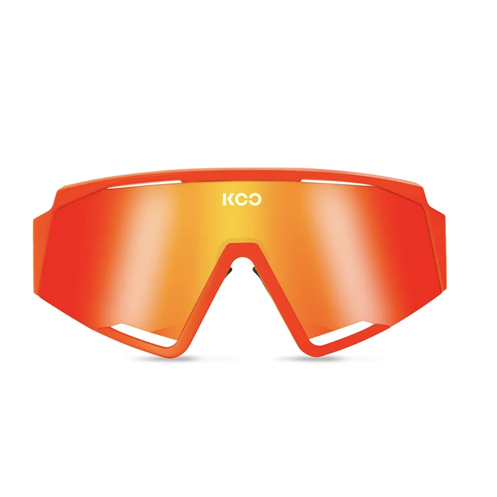 KOO Spectro Sunglasses I Performance Eyewear for Road, Triathlete & Cyclocross Sports - Orange Fluo