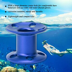 Empty Underwater Compact Size Finger Spool, Finger Spool Reel, Easy to Use Line Tool for Snorkeling Freediving(blue)