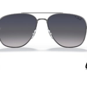 Ray-Ban RB3683 Square Sunglasses, Gunmetal/Blue Gradient Polarized, 56 mm