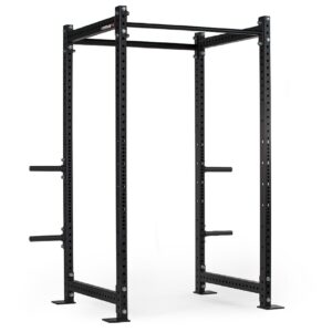 titan fitness t-3 series black tall power rack, 36in depth, weight plate holders, 1,100 lb capacity cage for weightlifting and strength training