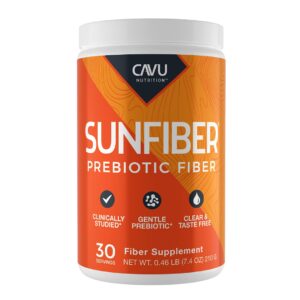 cavu nutrition gentle prebiotic fiber supplement | promotes comfortable digestion & regularity* | intestinal & colon health* (30 servings)