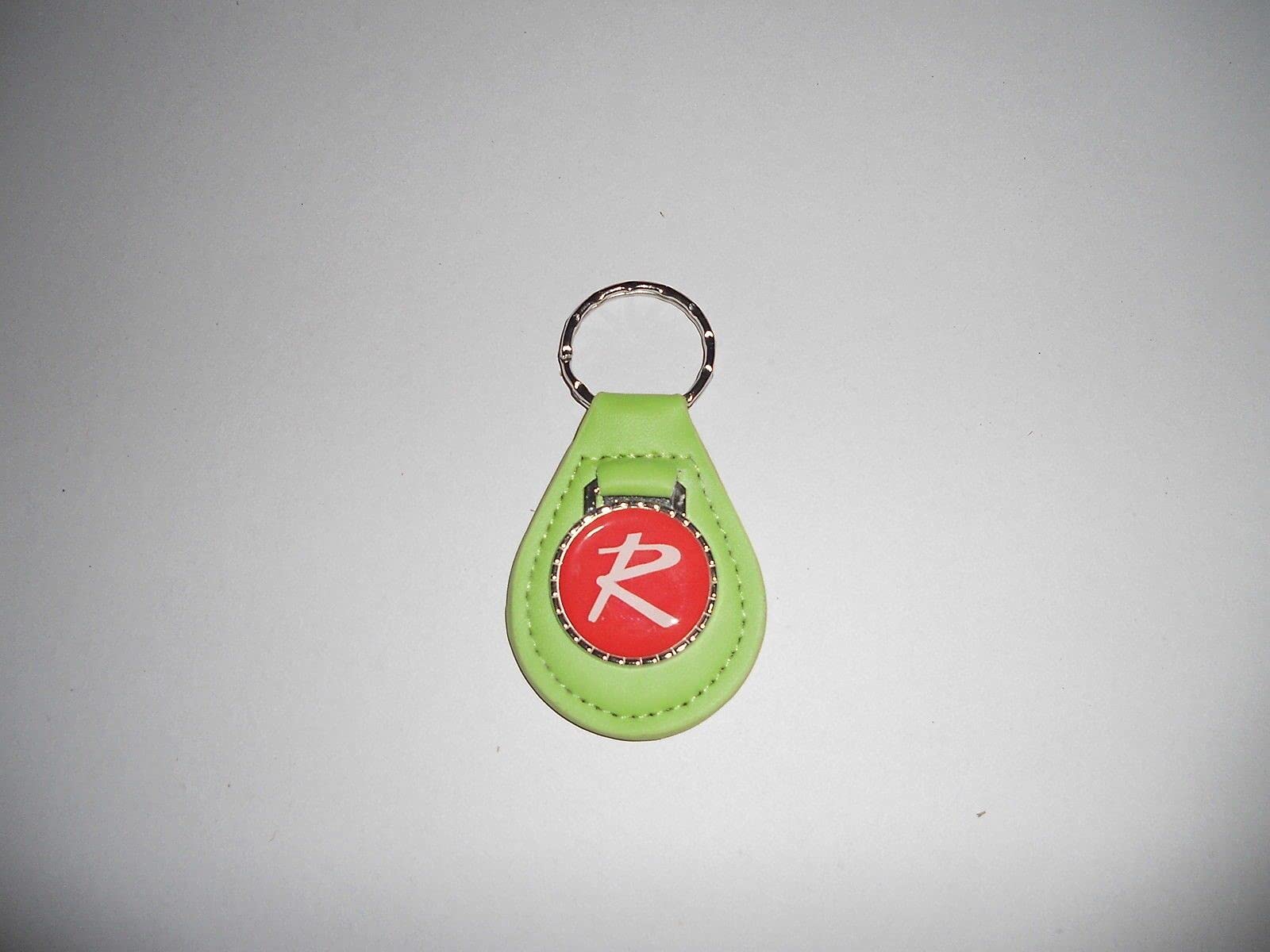 AMC RAMBLER R LOGO LEATHER KEYCHAIN - BRIGHT GREEN