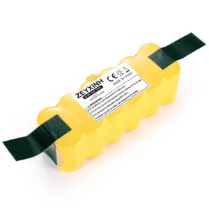 zeyxinh 3000mah 14.4v ni-mh replacement battery compatible with irobot roomba r3 500 600 700 800 series 510 532 535 540 550 552 555 560 562 570 580 595 610 620 630 650 660 760 770 780 790 800 870 880