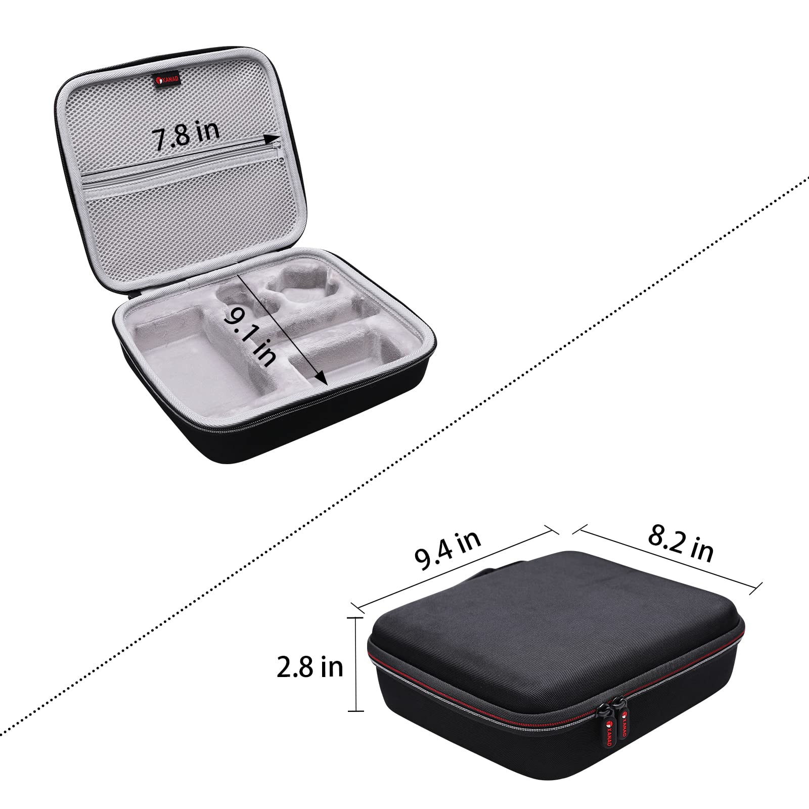 XANAD Hard Case for Zoom H6 Six-Track Portable Recorder. Fits Charger, Cable and Other Accessories