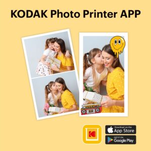 KODAK Mini 2 Retro 4PASS Portable Photo Printer (2.1x3.4 inches) Initial 8 Sheets + 60 Sheets + Gift Bundle, White