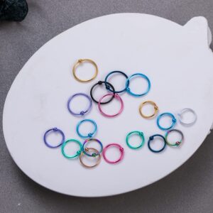 YOVORO 36Pcs 20G Stainless Steel Nose Ring for Women Men Tragus Cartilage Daith Lip Ring Helix Piercing Jewelry B