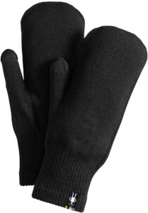 smartwool knit mitt | merino wool touchscreen winter mitts for men and women, black, medium