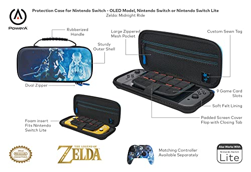 PowerA Protection Case for Nintendo Switch or Nintendo Switch Lite - Zelda: Midnight Ride, Protective Case, Gaming Case, Console Case - Nintendo Switch