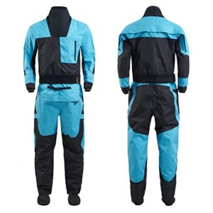 dry suits for men in cold water kayaking,demanding whitewater paddling,river snorkeling,ocean padding,neoprene diving/zipper (new blue, l)