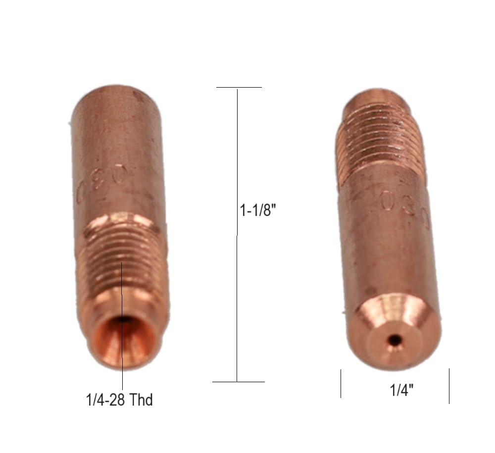 STARTECHWELD 087299 Mig Welding Contact Tips .023" 087-299 for Miller M10 M15 M25 M40 M100 Hobart H9 H10 MIG Weld Guns (Pack of 25)