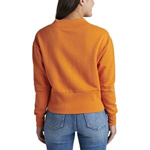 JAG Jeans Women's The Cross-Front Sweatshirt, Amber Glow, Medium