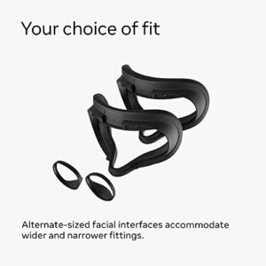 Meta Quest 2 Fit Pack with Two Alternate-Width Facial Interfaces and Light Blockers - VR