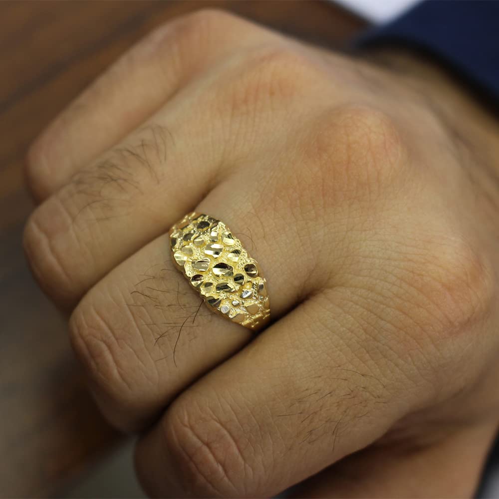 Gold Nugget Ring for Women 10K Gold Women’s Wedding Rings 2.20 gm (RS 8)