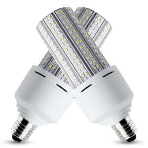 new sunshine, 2 pack led corn light 600w equivalent led corn bulb 7500 lumen 60w large area cool daylight white e26/e27 medium base for garage backyard bedroom warehouse factory workshop street