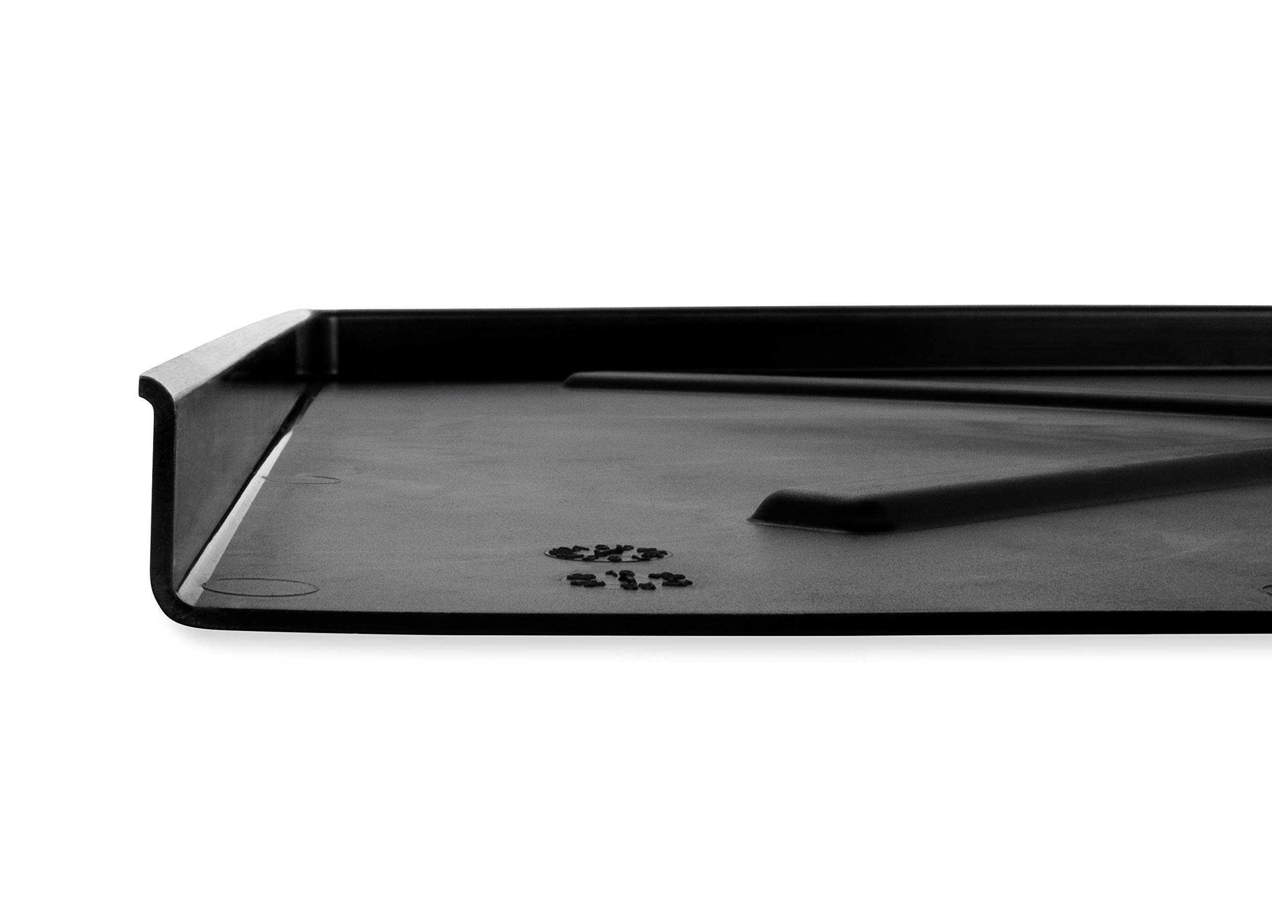 Camco Dishwasher Drain Pan | Protects Floors, Cabinets, Walls & Features Front Opening for Easy Leak Detection | Crafted of Heavy-Duty Polymer | Black, 23-5/8” x 20-1/2” (20602)