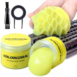 colorcoral 2pack keyboard cleaning gel set universal dust cleaner for pc keyboard cleaning car detailing slime laptop dusting home and office electronics cleaning kit computer cleaning slime