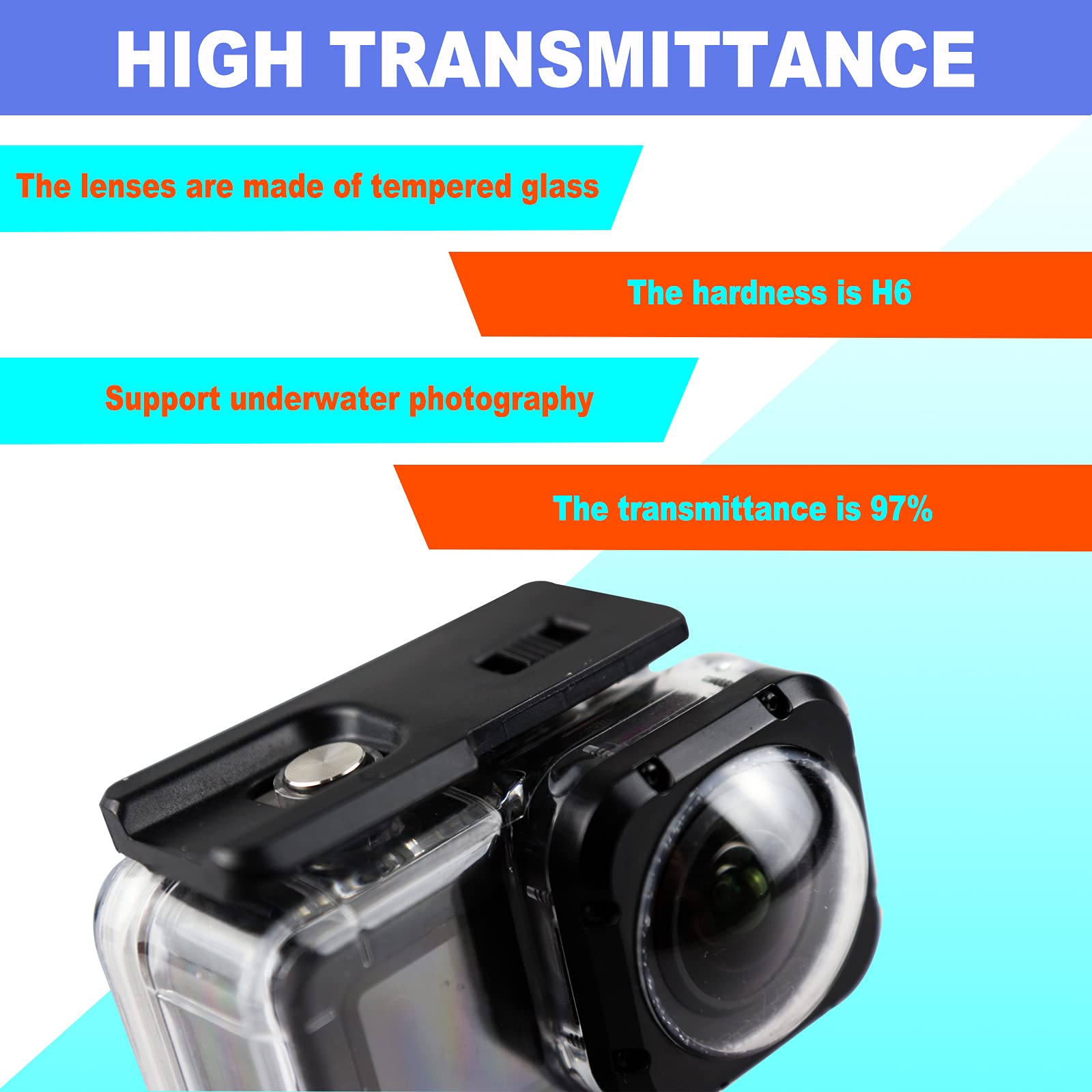 SRUIM Waterproof Housing Case for GoPro Hero11 10 9 Max Lens Mod, Underwater Diving Protective Shell 40M with Bracket Accessories