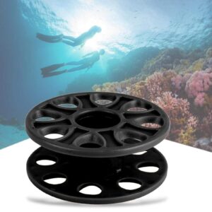 RANNYY Diving Finger Spool,Durable Plastic Scuba Diving Compact Finger Spool Reel Diver Underwater Accessory(Black)