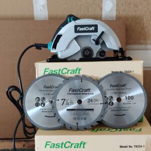 Circular Saw + 3pc 7.25" Blades 21A PEAK GUARANTEED POWER Electric Circular Saw All Industrial & PRO Grade - FastCraft Brand at Costco