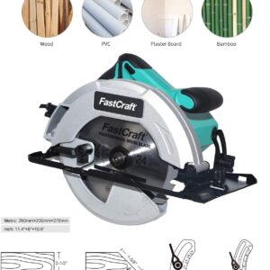 Circular Saw + 3pc 7.25" Blades 21A PEAK GUARANTEED POWER Electric Circular Saw All Industrial & PRO Grade - FastCraft Brand at Costco