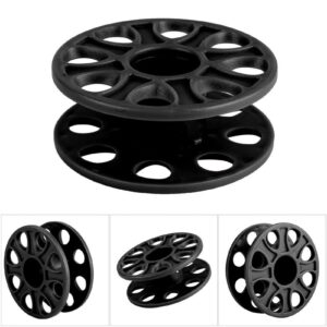 RANNYY Diving Finger Spool,Durable Plastic Scuba Diving Compact Finger Spool Reel Diver Underwater Accessory(Black)