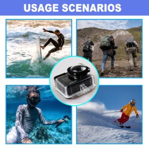 SRUIM Waterproof Housing Case for GoPro Hero11 10 9 Max Lens Mod, Underwater Diving Protective Shell 40M with Bracket Accessories